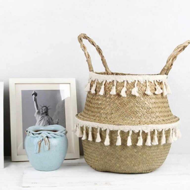 Panier Osier Naturel Tissé à la Main - Rotin Chic