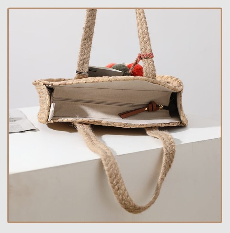 Sac rond tissé pour femmes - Rotin Chic