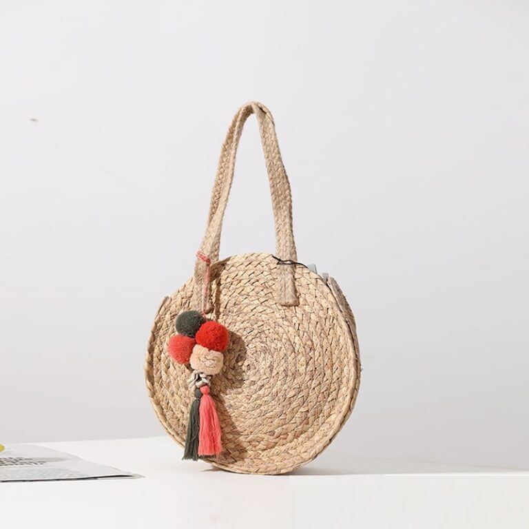 Sac rond tissé pour femmes - Rotin Chic
